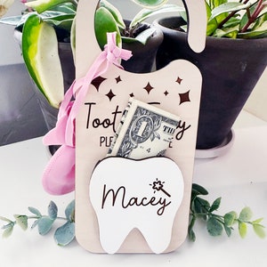 Tooth Fairy Money Holder - Tooth Holder - Door Hanger - Tooth Pouch - Etsy