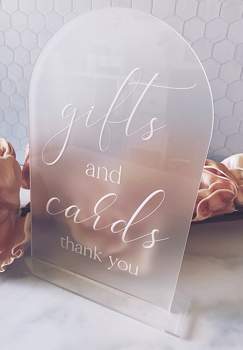 Arch Wedding Sign Engraved Frosted Acrylic Boho Classy - Etsy