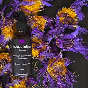 BLUE LOTUS Tincture • Organic • Alcohol Free • Lucid Dreaming, Deep ...