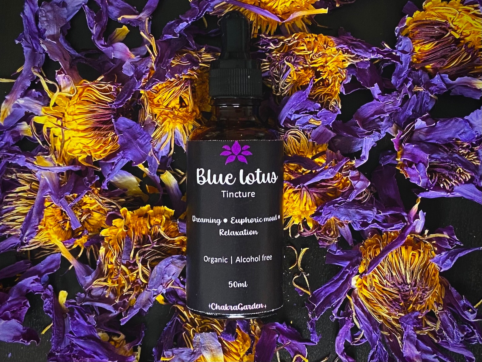 BLUE LOTUS Tincture Organic Alcohol Free Lucid Dreaming, Deep Sleep ...