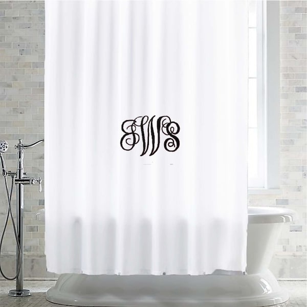 Monogrammed Shower Curtain - Etsy
