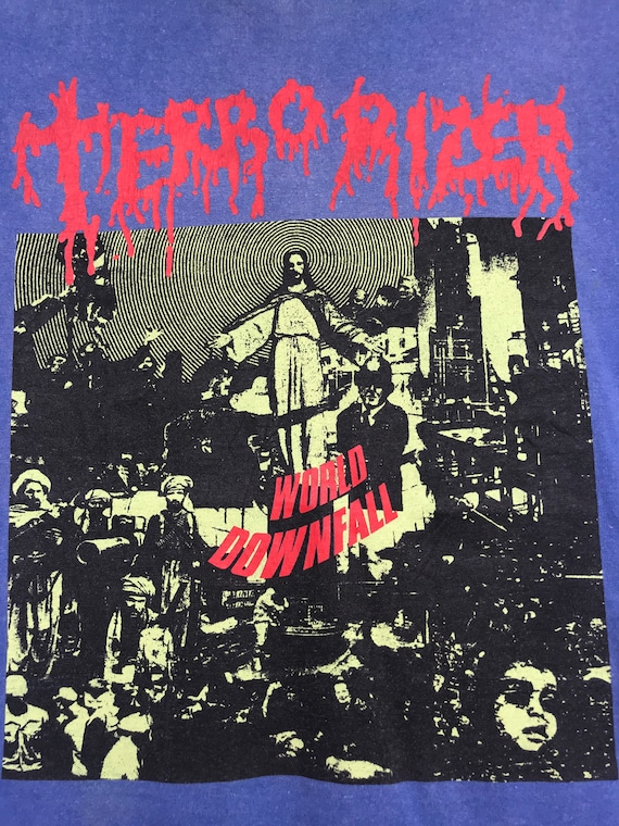 Vtg Terrorizer Grindcore Band Bootleg T Shirt - Gem