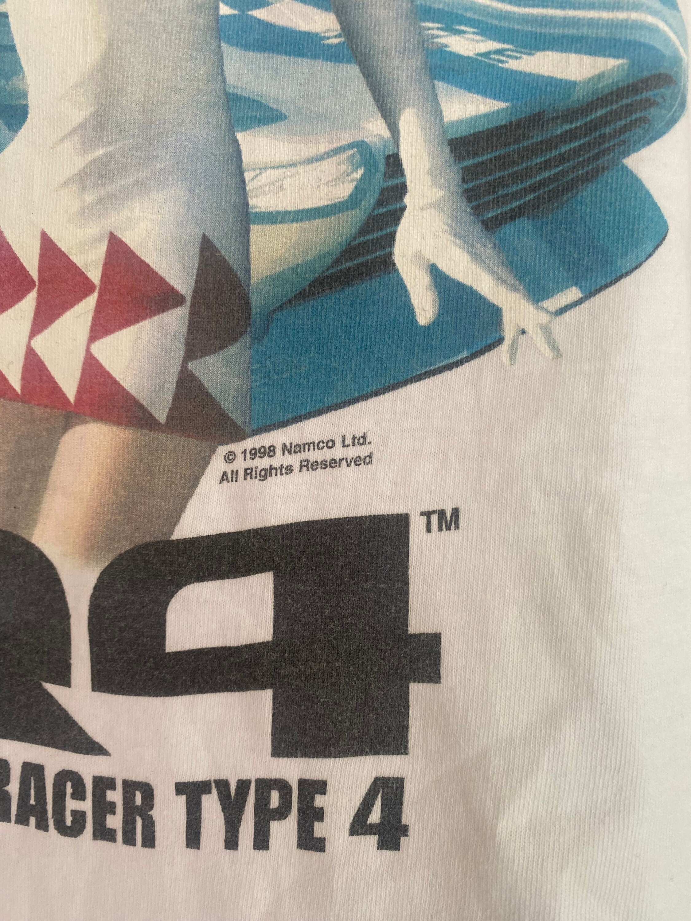 Vtg Late 90s R4 Ridge Racer Type 4 T-shirt Men XL 1998 Video Game Namco ...