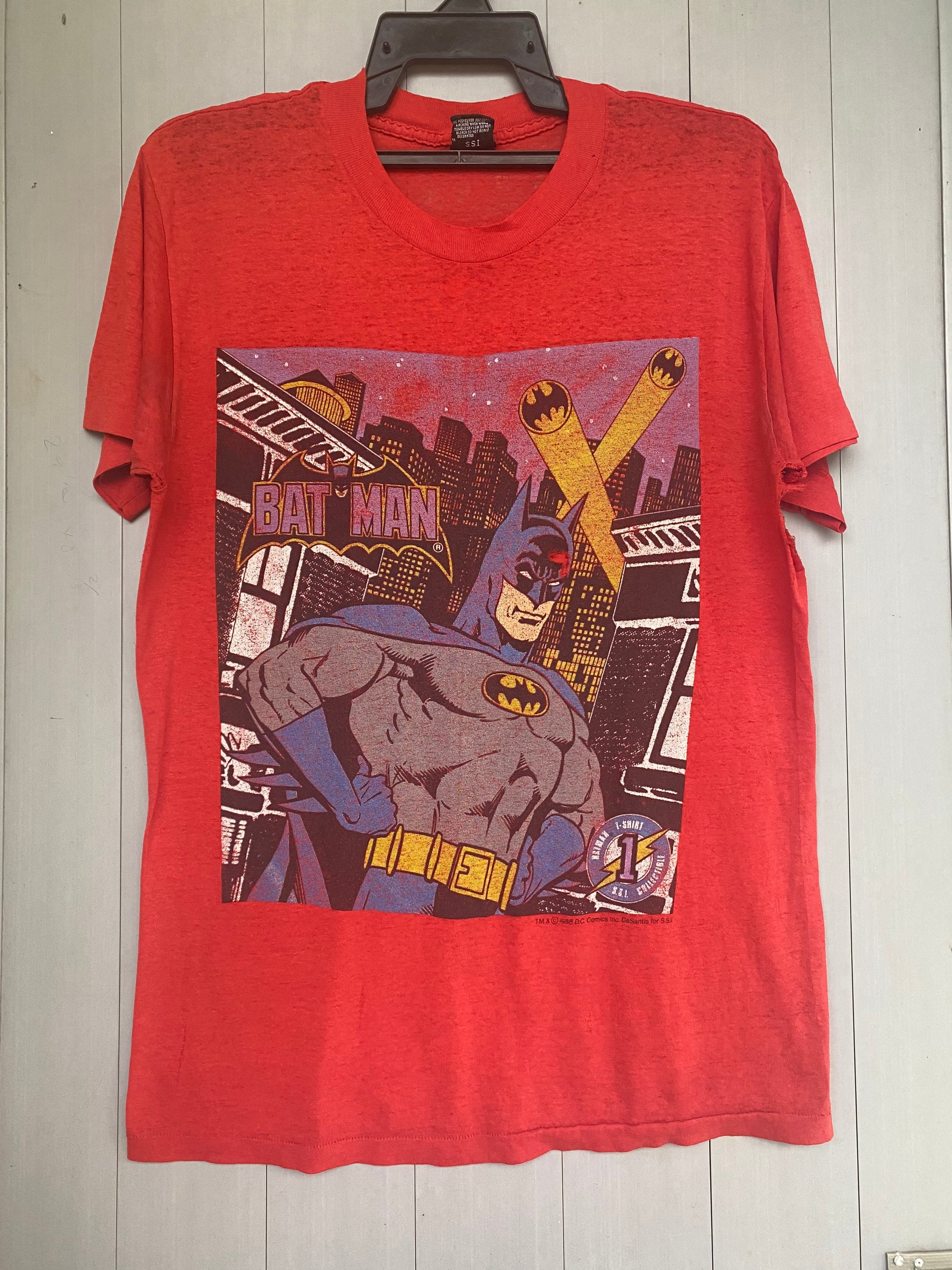Rare 80s Batman Comic Graphic T Shirt DC Comic by Bob Kane / - Etsy