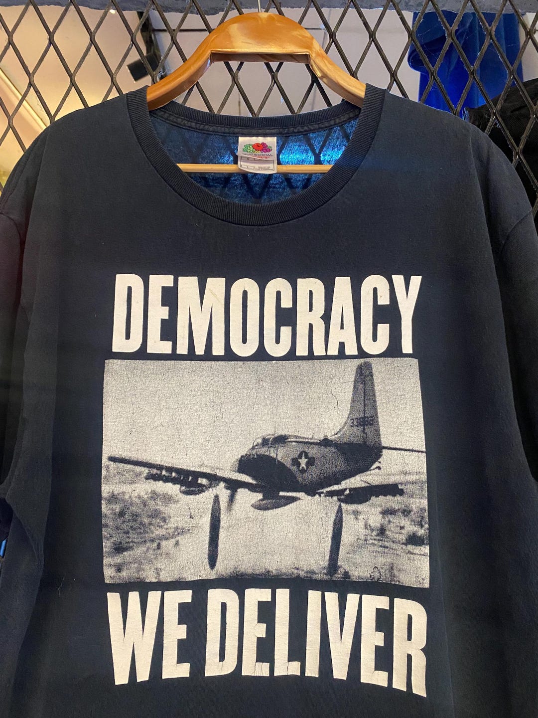 Vintage John Yates Art Graphic T-shirt: Democracy We Deliver - Etsy