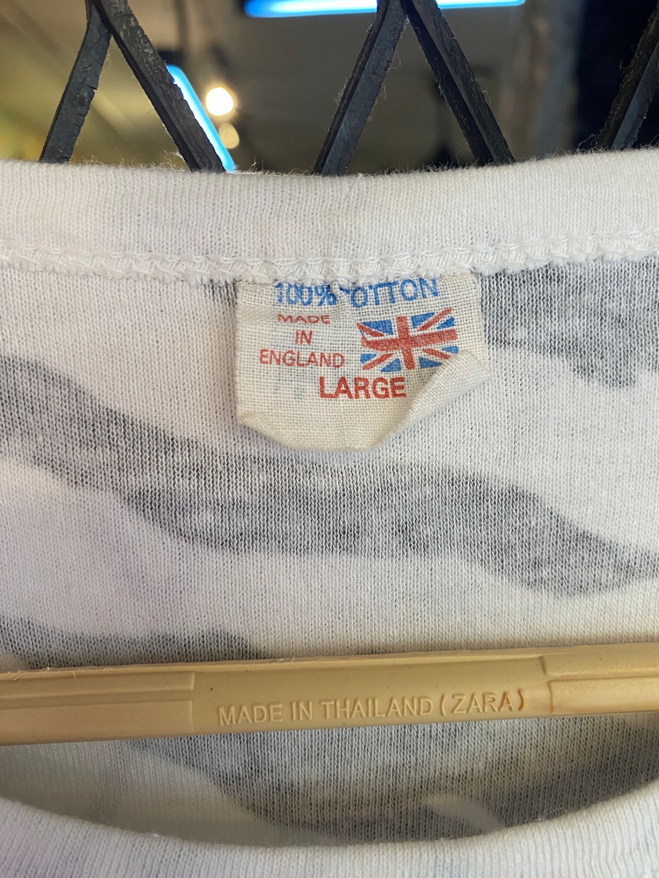 Vtg 70s Tiger Stripe All Over Print Punk T Shirt New Wave Fifth Column ...