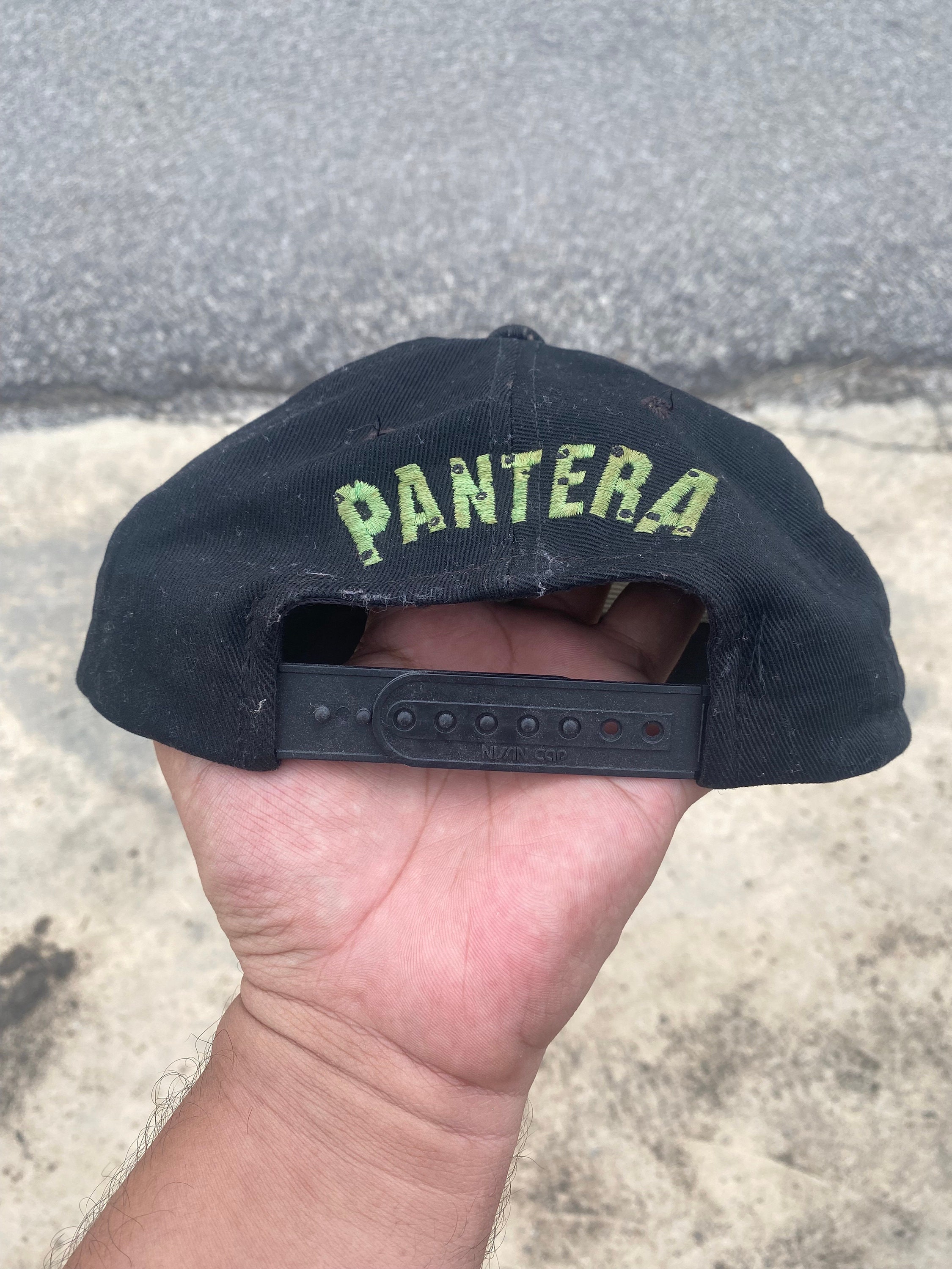 Vtg 90s Pantera Band Hat Weed Logo Embroid - Etsy