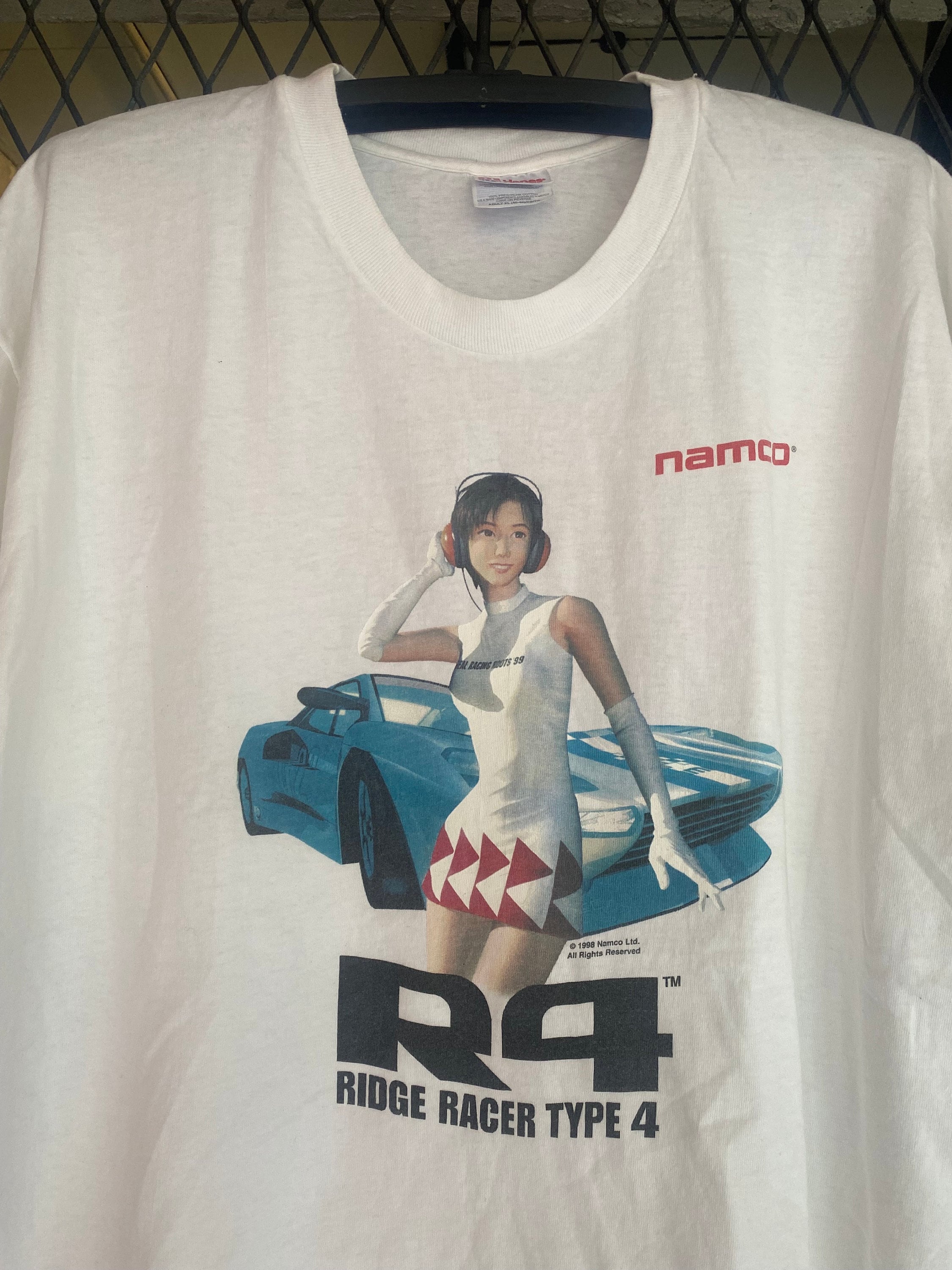 Vtg Late 90s R4 Ridge Racer Type 4 T-shirt Men XL 1998 Video Game Namco ...