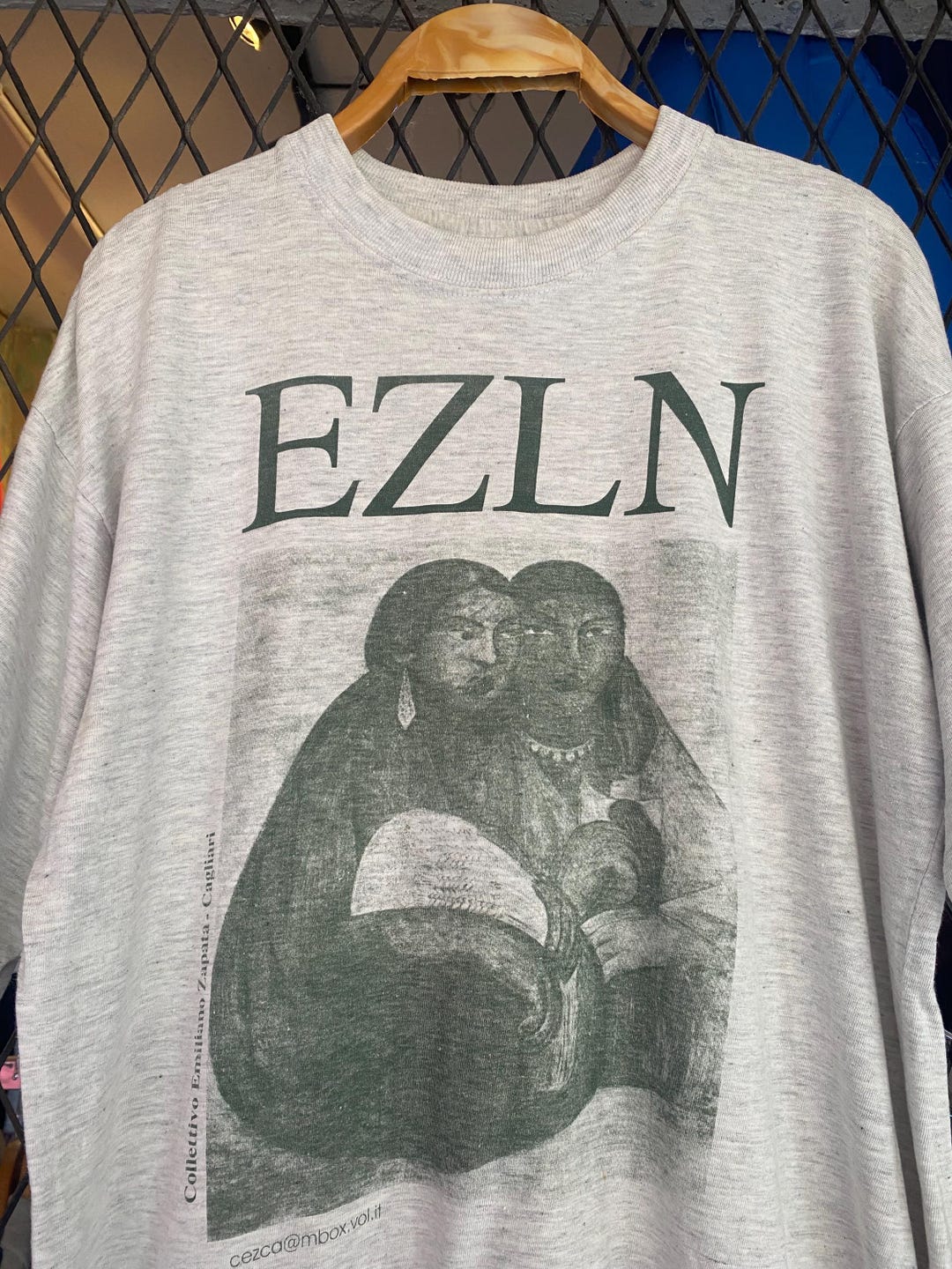Vintage 90s EZLN Art Graphic T Shirt / Collecttivo Emiliano Zapata Art ...