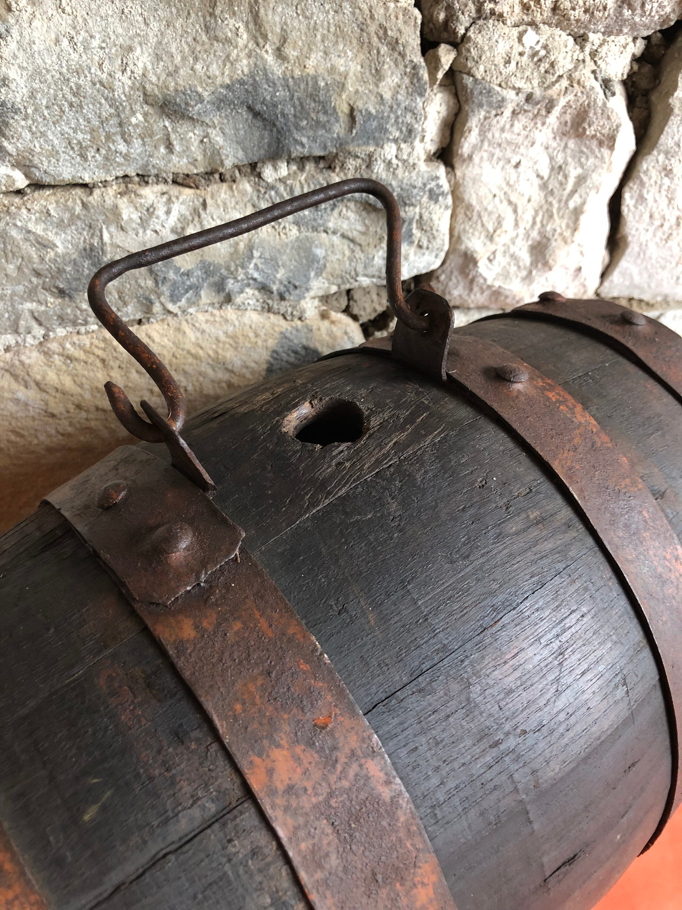 Old Antique Primitive Wooden Flask Keg Barrel 19th. - Etsy