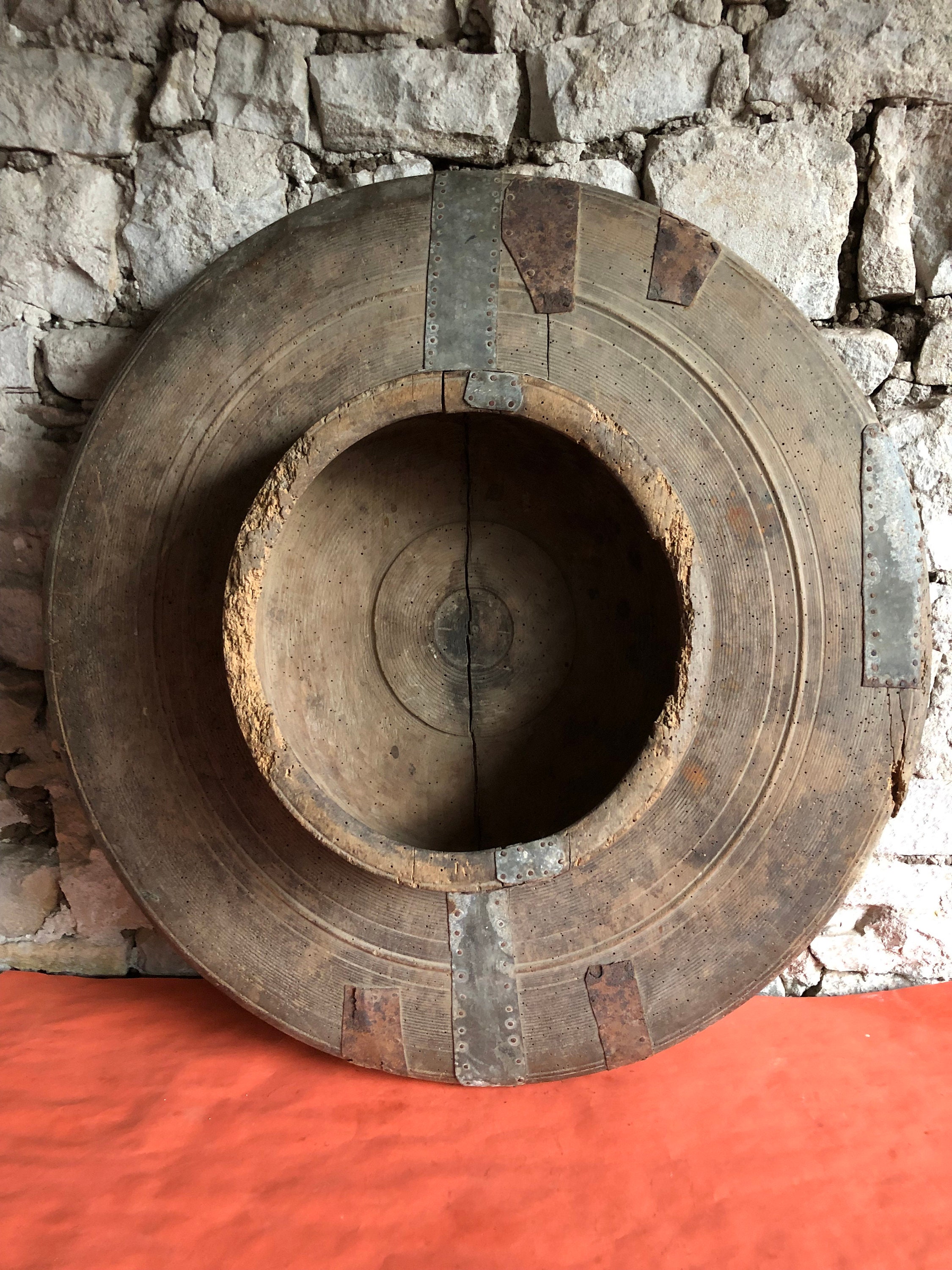 Antique Primitive Large Wooden Wood Table Plate Repast Board Furniture ...