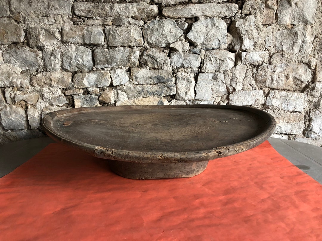 Antique Primitive Large Wooden Wood Table Plate Repast Board Furniture ...