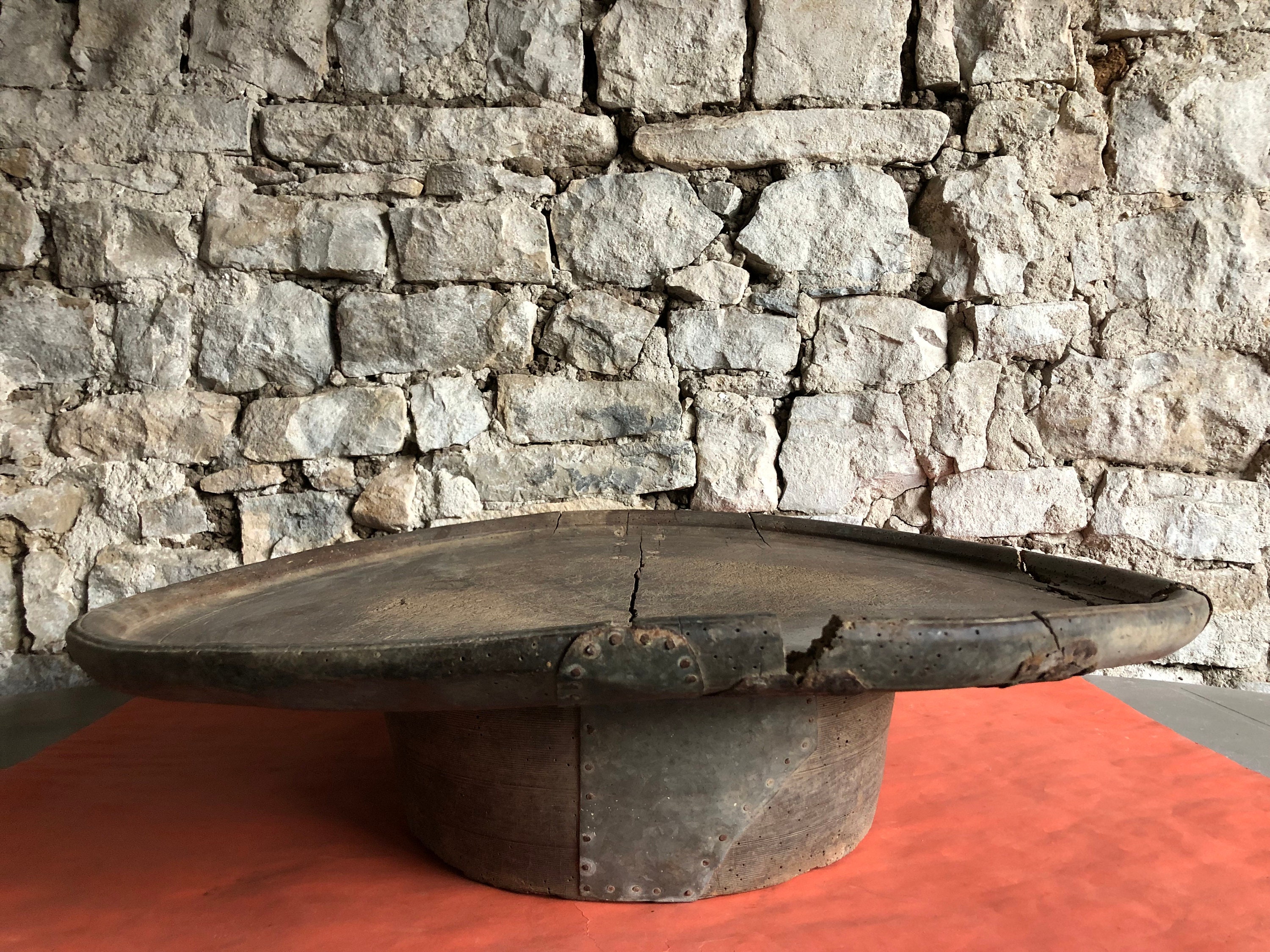 Antique Primitive Large Wooden Wood Table Plate Repast Board Furniture ...