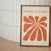 Groovy Flower Wall Print, Minimalist Wall Art, Floral Digital Download ...