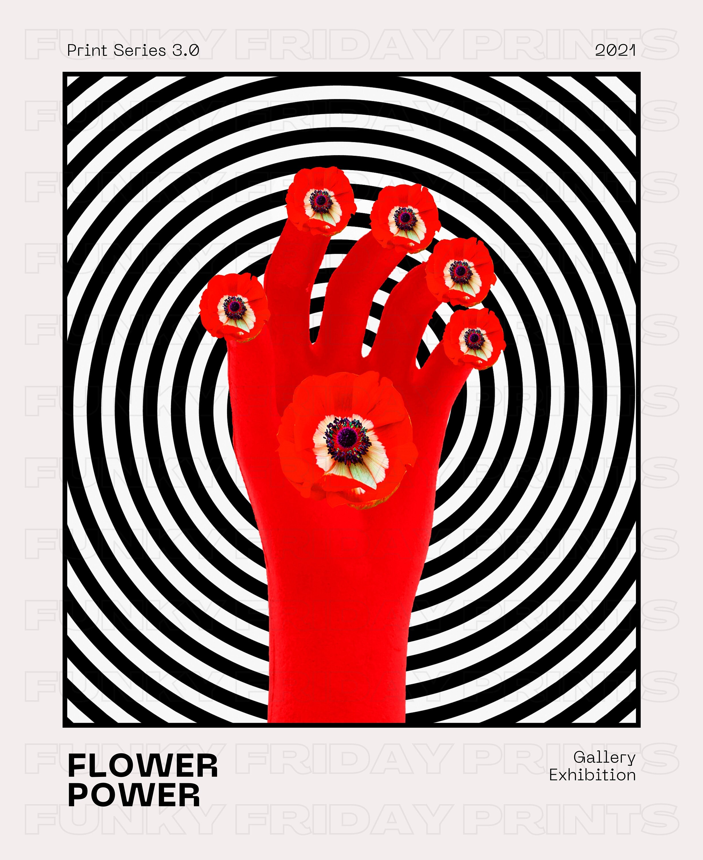 Flower Power Wall Print Retro Wall Decor Trippy Psychedelic - Etsy