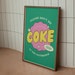 Please Don't Do Coke in the Bathroom Digital Wall Print, Retro Wall Art ...