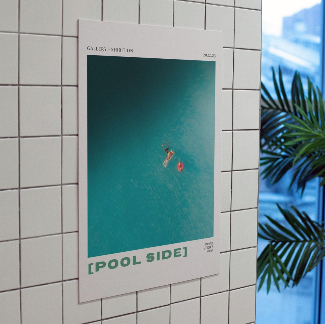 Pool Side Wall Print Retro Modern Wall Decor Digital - Etsy