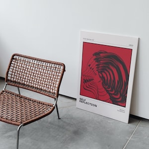 Self Reflection Wall Print, Digital Download Print, Retro Wall Decor ...