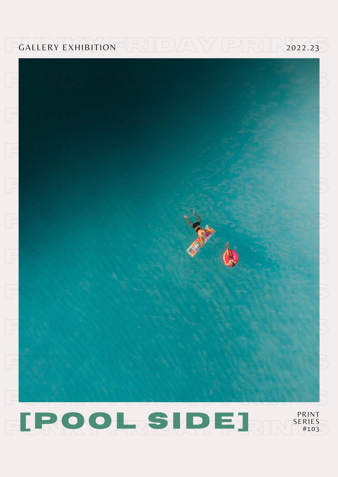 Pool Side Wall Print Retro Modern Wall Decor Digital - Etsy