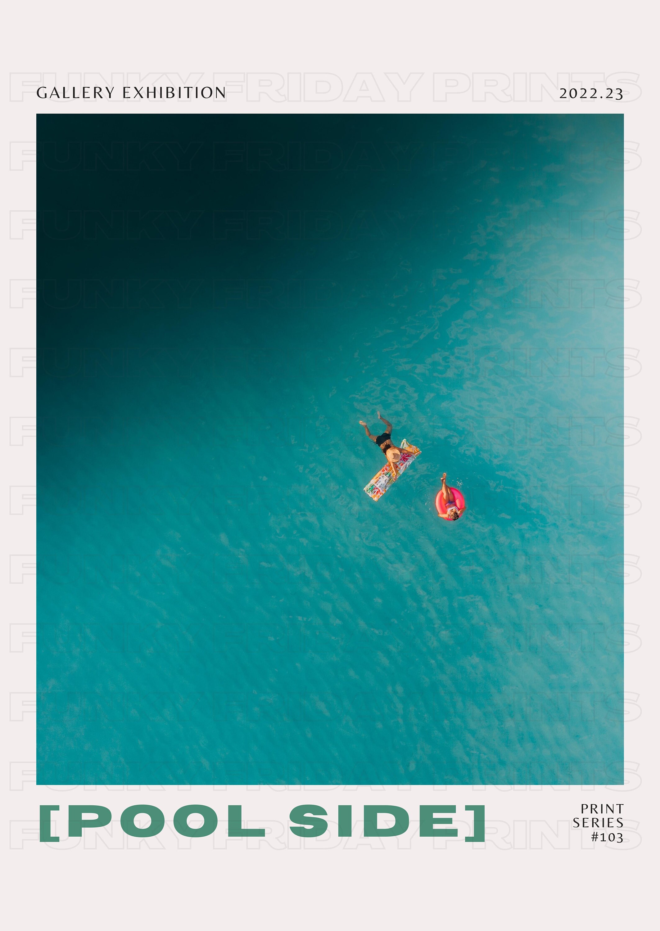 Pool Side Wall Print Retro Modern Wall Decor Digital - Etsy