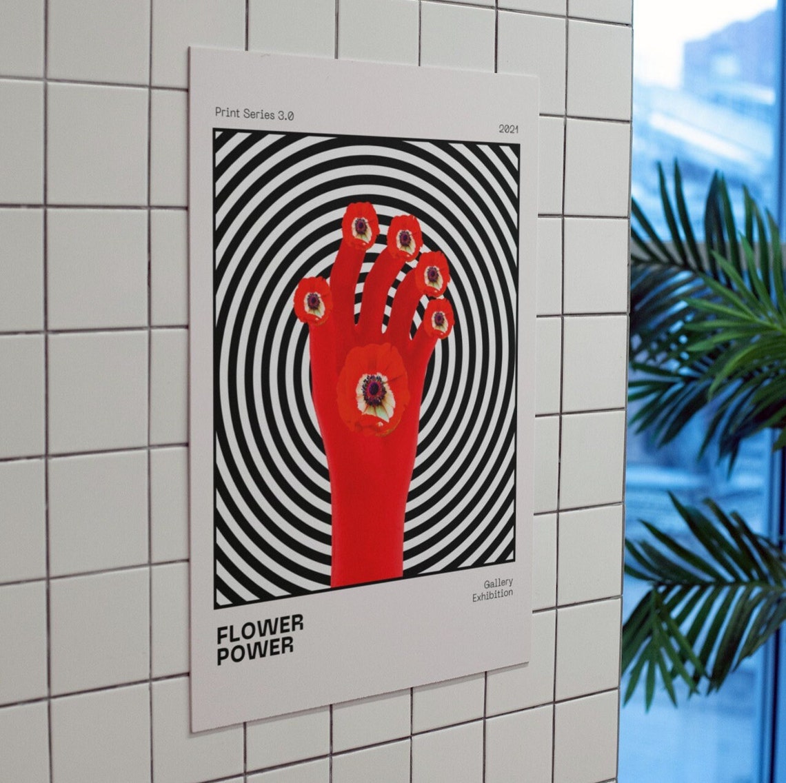 Flower Power Wall Print Retro Wall Decor Trippy Psychedelic - Etsy