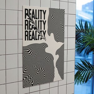 Distorted Reality Wall Print, Digital Download Print, Retro Psychedelic ...
