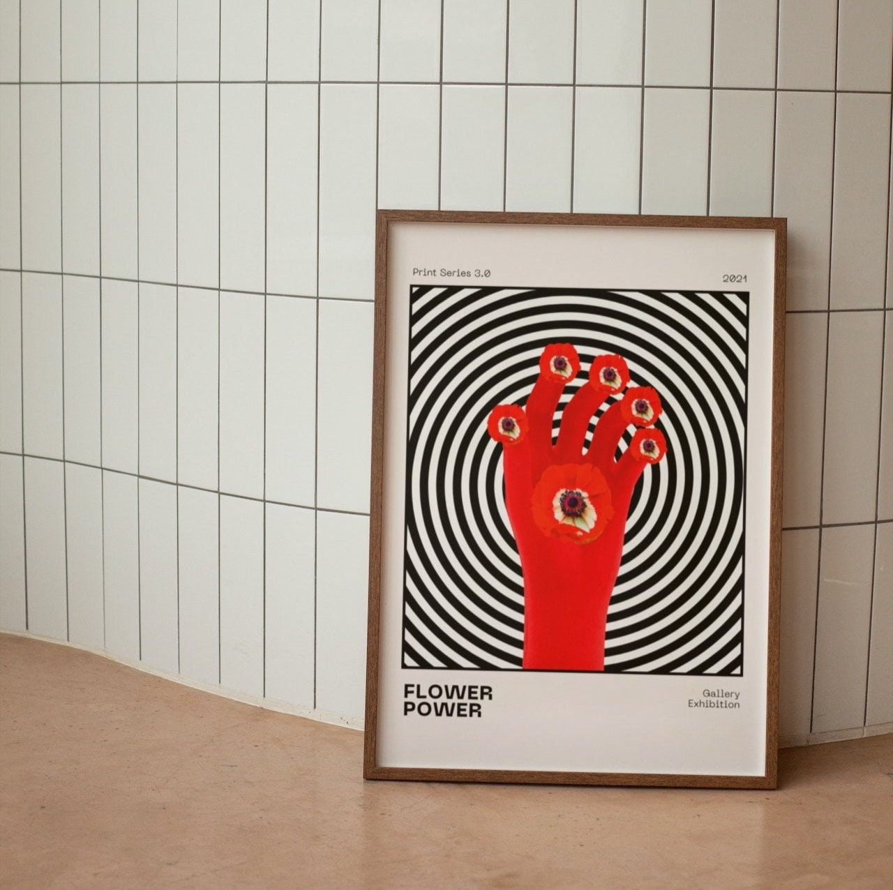 Flower Power Wall Print Retro Wall Decor Trippy Psychedelic - Etsy