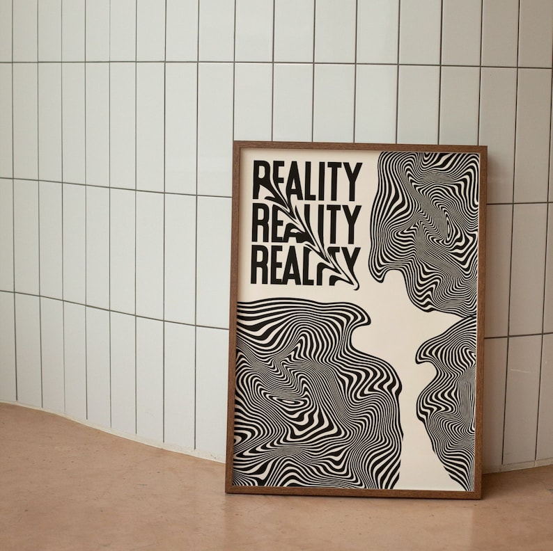 Distorted Reality Wall Print Digital Download Print Retro - Etsy UK