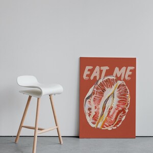 Eat Me Grapefruit Wall Print, Sexy Fruit Wall Art, Funny Digital ...