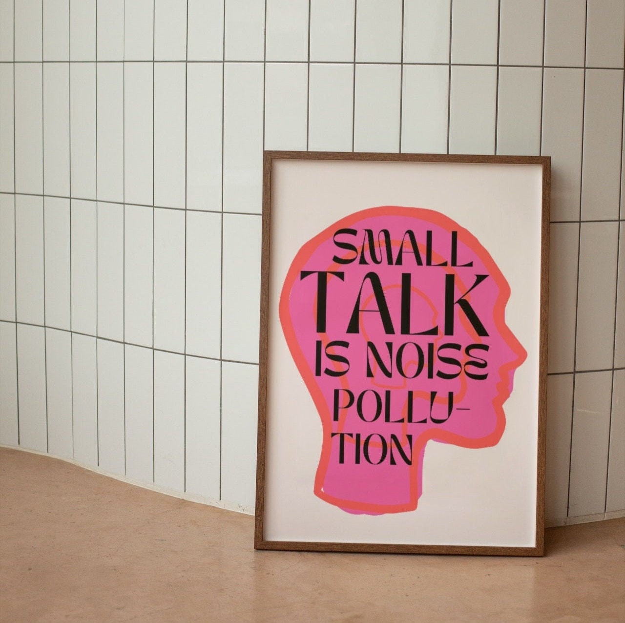 Small Talk Wall Print Retro Wall Decor Funny Digital - Etsy