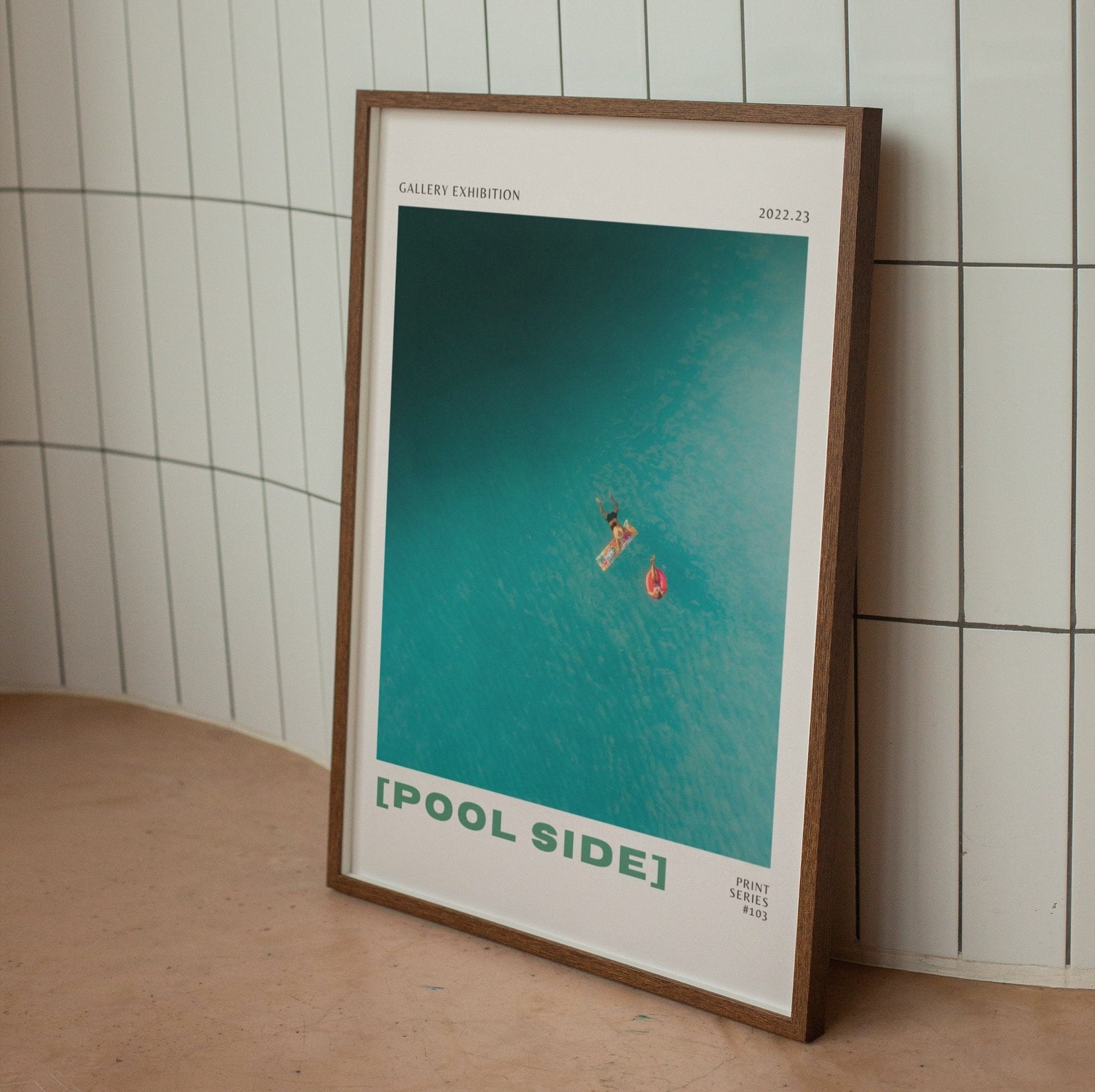 Pool Side Wall Print Retro Modern Wall Decor Digital - Etsy