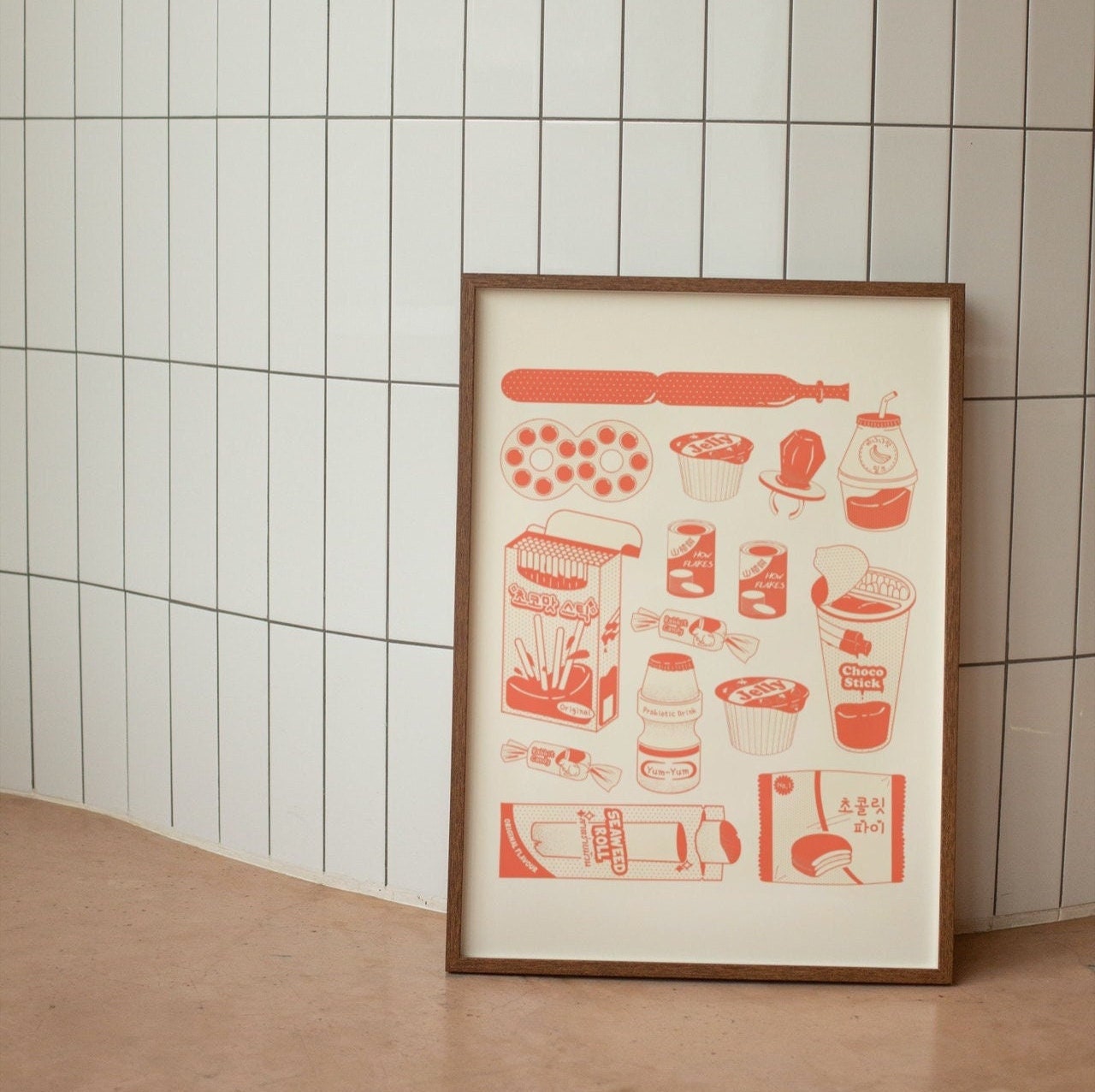Retro Asian Snacks Print: Nostalgic Kitchen Wall Art (digital Download ...