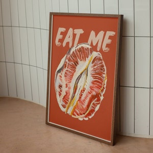Eat Me Grapefruit Wall Print, Sexy Fruit Wall Art, Funny Digital ...