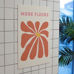 Groovy Flower Wall Print, Minimalist Wall Art, Floral Digital Download ...