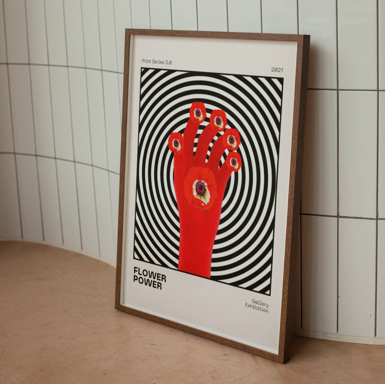 Flower Power Wall Print Retro Wall Decor Trippy Psychedelic - Etsy