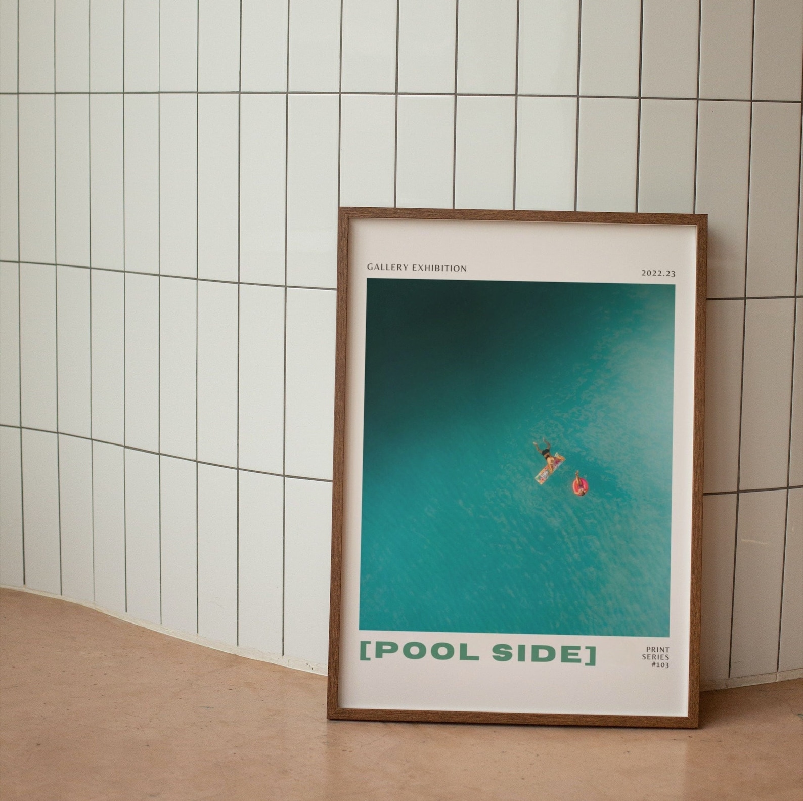 Pool Side Wall Print Retro Modern Wall Decor Digital - Etsy