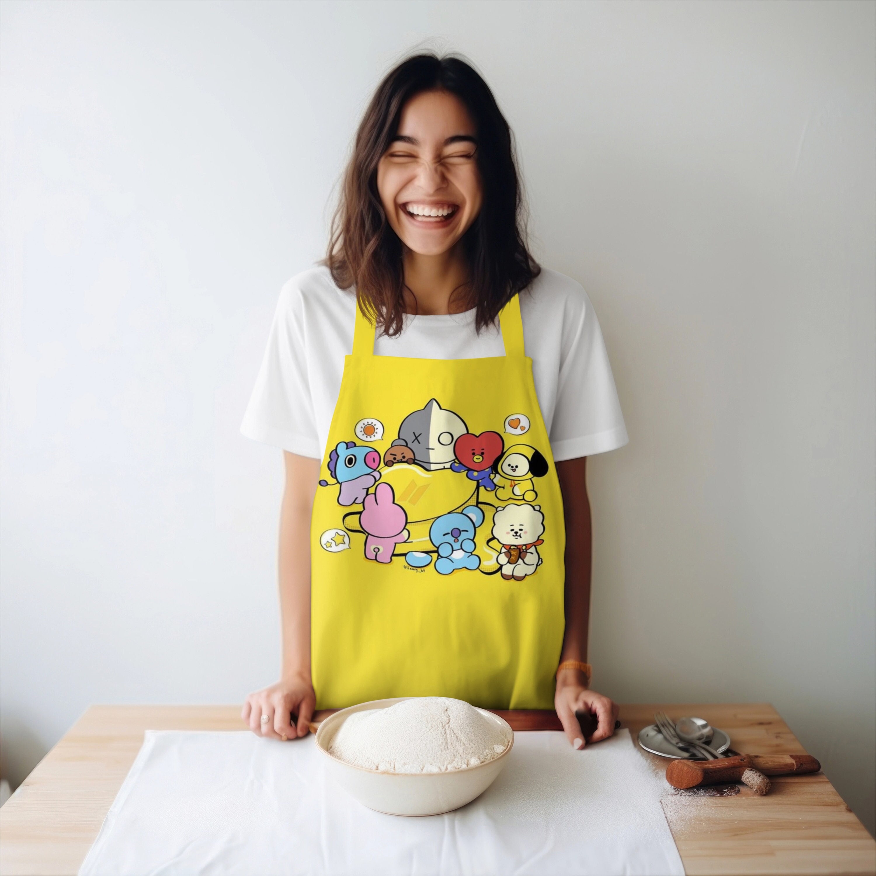 BTS Kitchen Apron BT21, Jin, Suga, J-hope, RM, Jimin, V, Jungkook ...