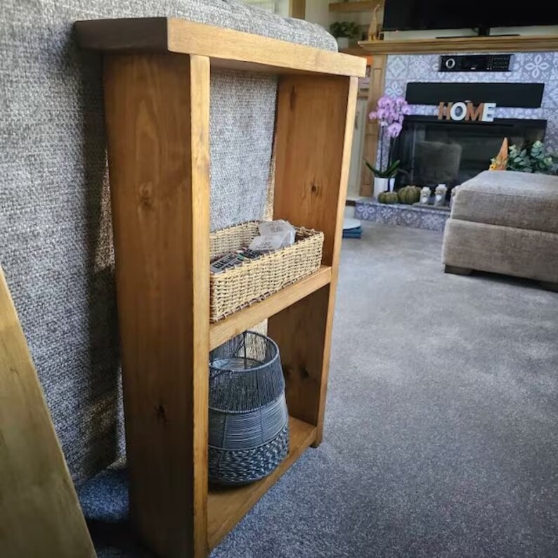 Small End of Sofa Table With Shelf, Book Case, Storage Unit, Coffee ...