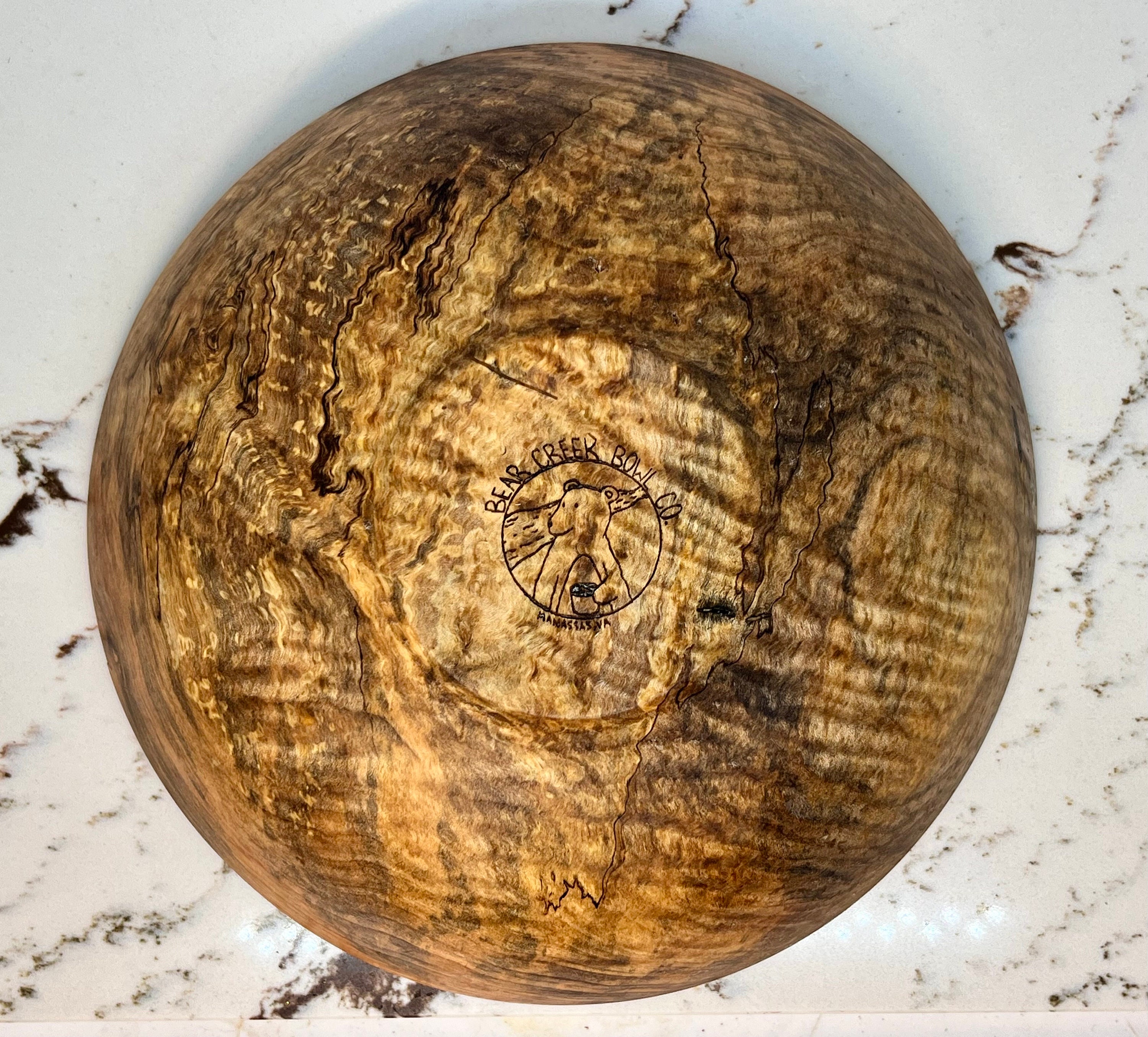 Hand Turned Wood Bowl: Tiger Stripe Spalted Salad Bowl - Etsy