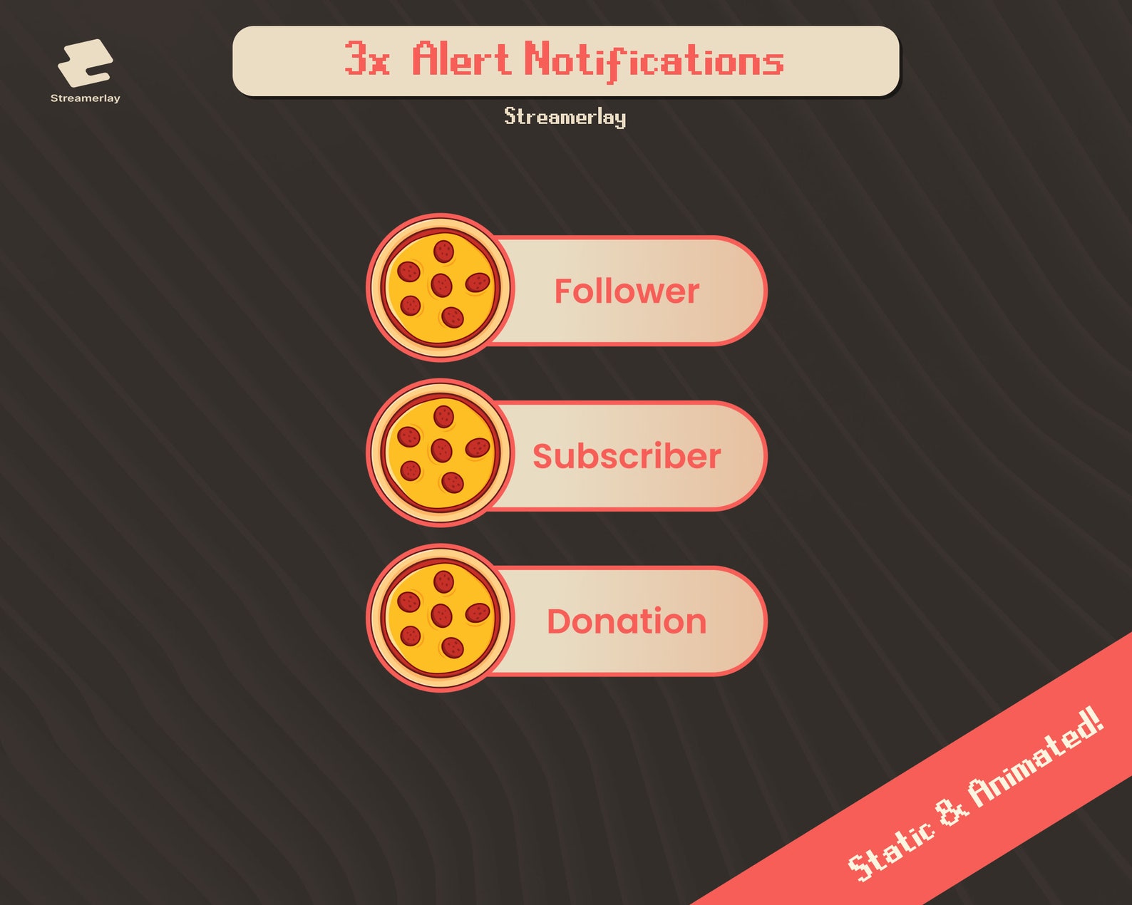 Cozy Pizza Shop Complete Animated Stream Overlay Package | Twitch ...