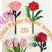 2D Paper Flower Template, Printable PDF DIY Paper Flower Templates ...