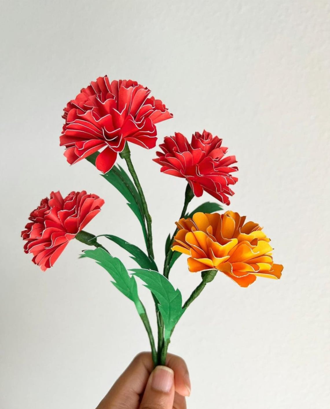 Printable Paper Marigold, PDF Printable Flowers, Wedding Paper Bouquet ...