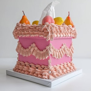 Fruity Cake Tissue Box Holder, Tissue Box, Vintage Cake - Etsy