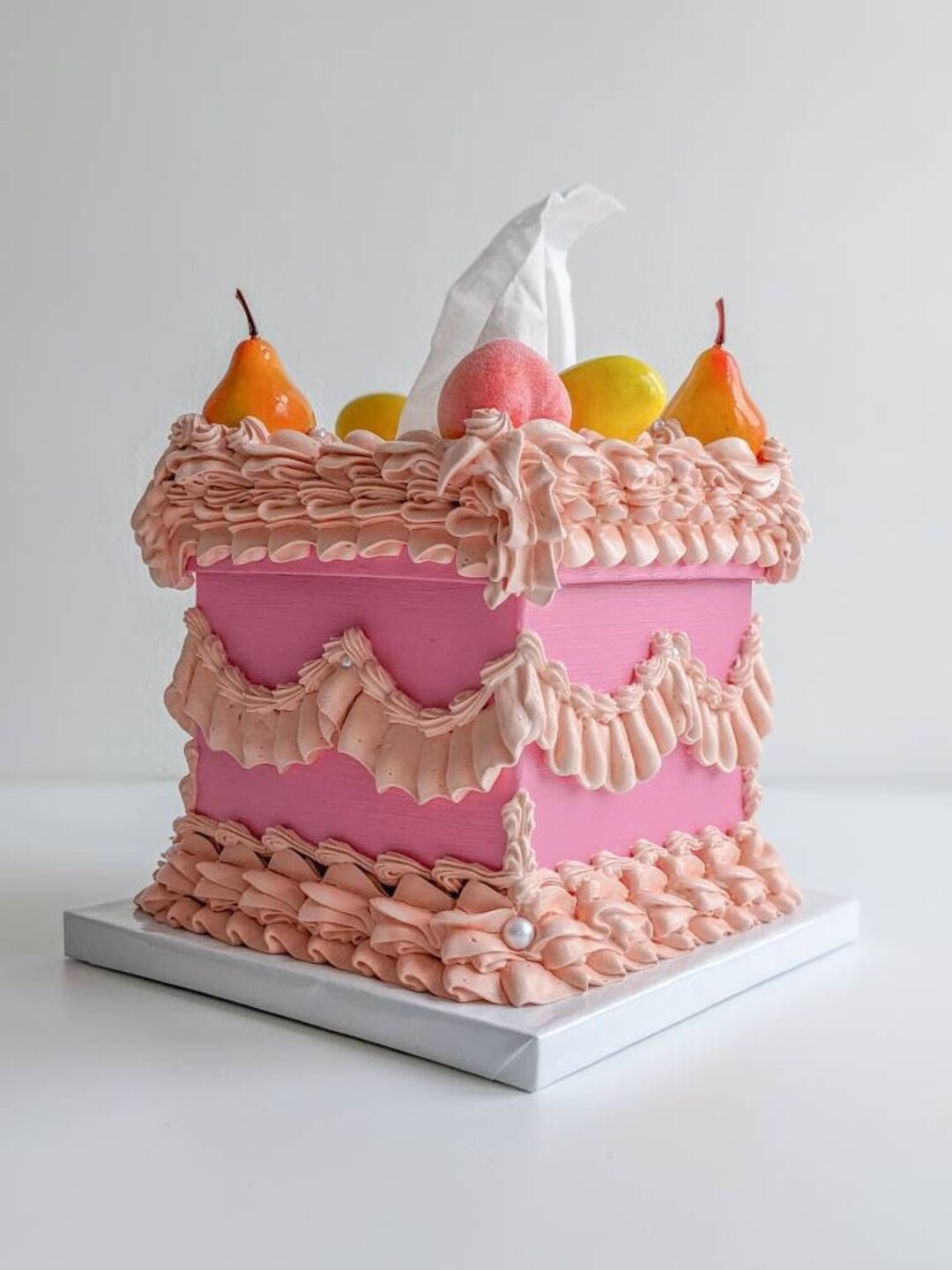 Fruity Cake Tissue Box Holder, Tissue Box, Vintage Cake - Etsy