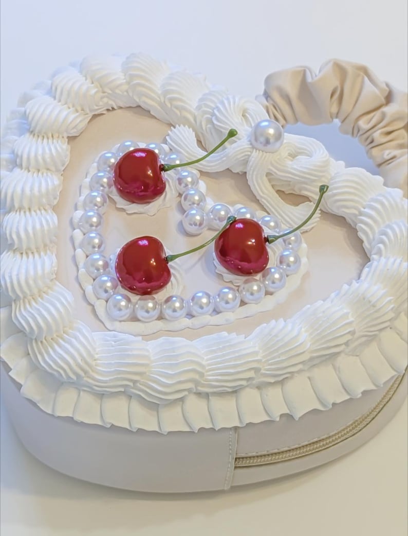 Pearl Cake Bag With Cherries - Etsy