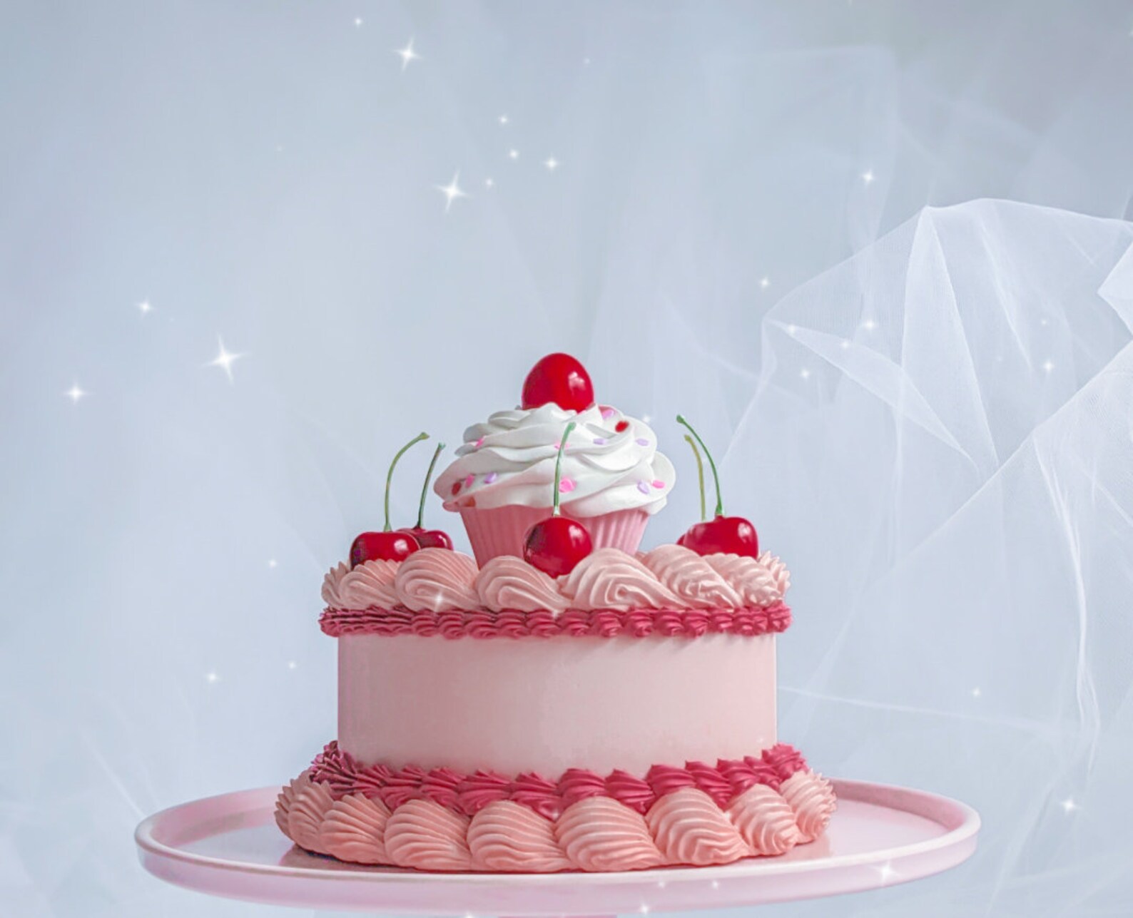 Cherry Cake Sculpture, Set Design Cake Prop - Etsy