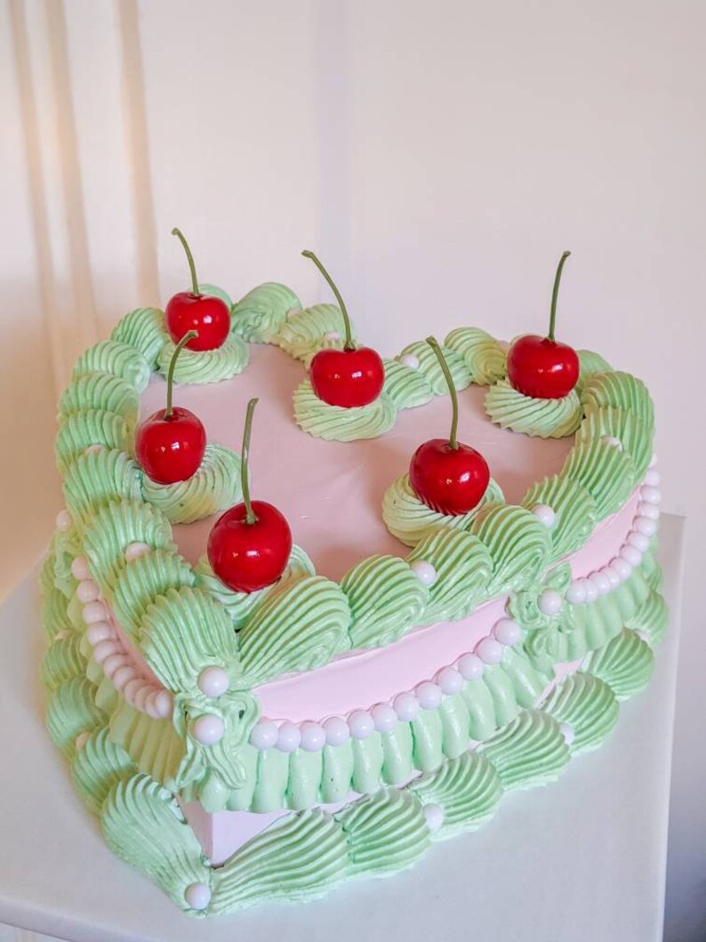 Vintage Heart Fake Cake Prop Display Decor - Etsy