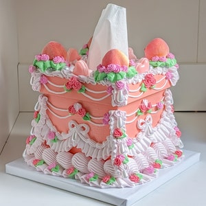 Floral Cake Tissue Box With Flowers - Etsy