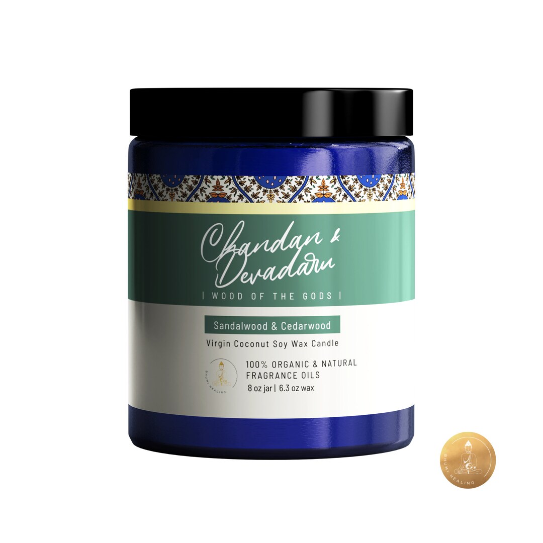 Meditation Candle Sandal and Cedarwood Virgin Coconut Soy Wax | Organic ...
