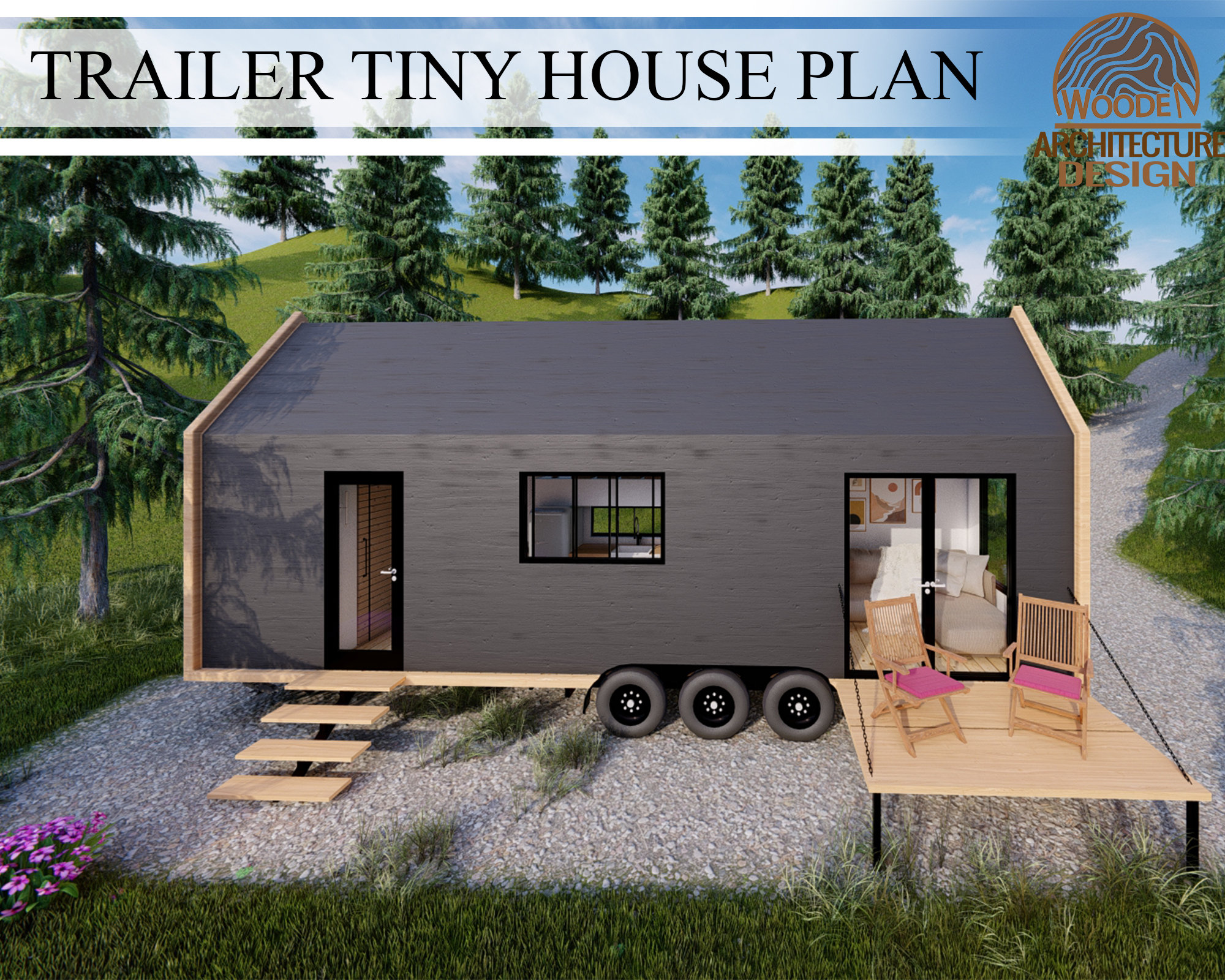 32' Trailer Tiny House Plan 288 Sq.ft 32'x 9' - Etsy